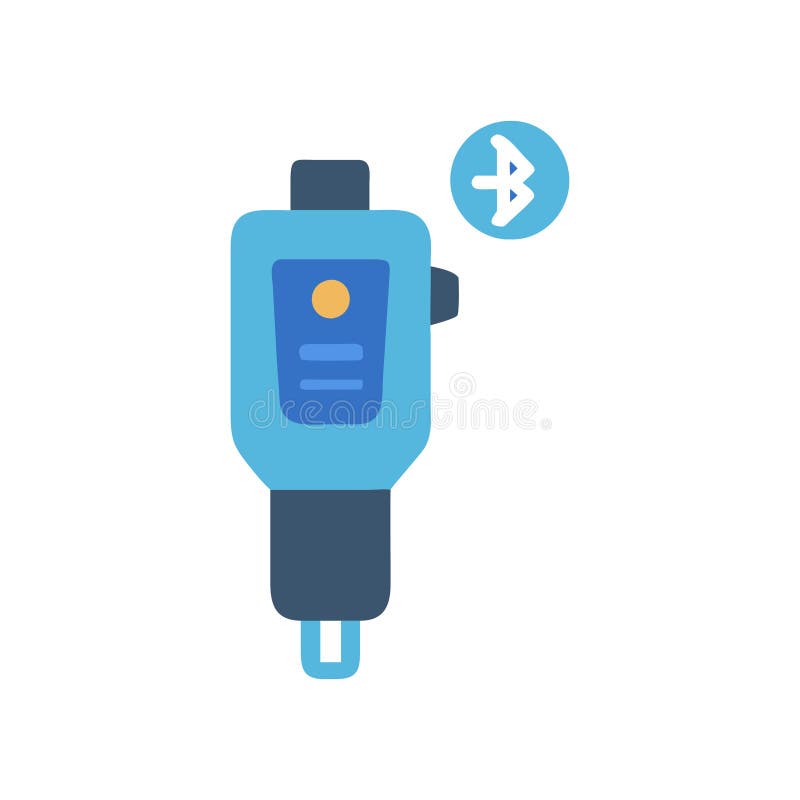 Compact Bluetooth Car Adapter Icon for Devices Stock Image ...