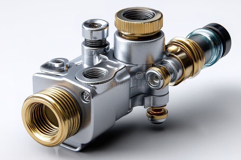 Compact Brass and Silver Plumbing Valve Designed for Efficient Water ...