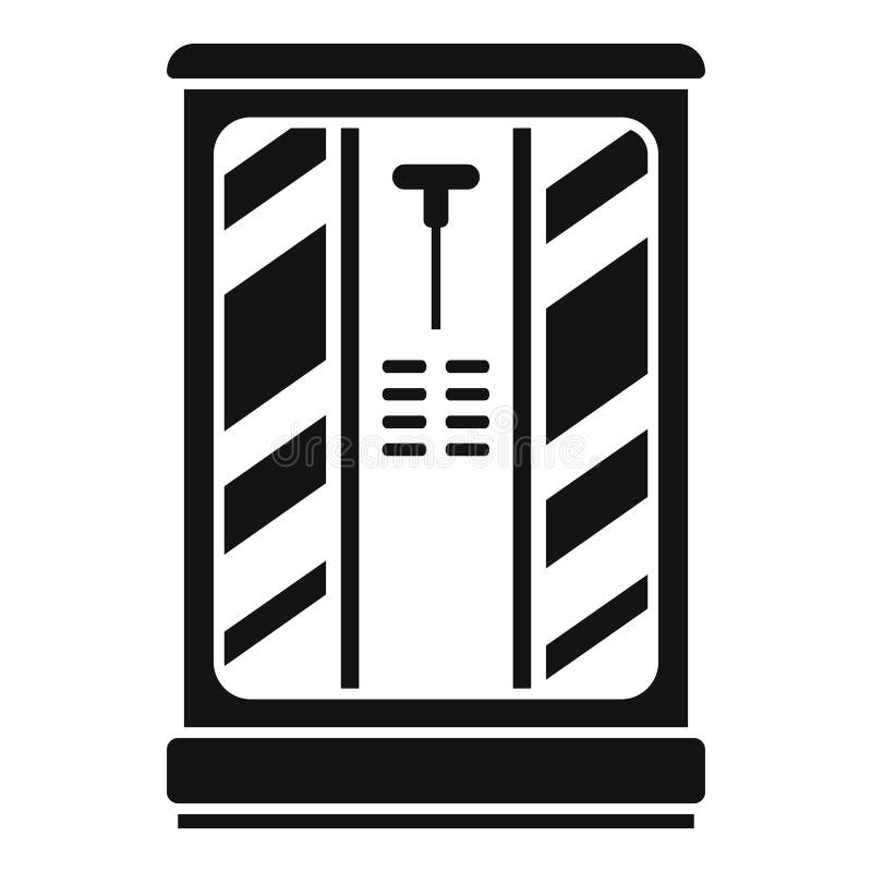 Compact Cabin Icon Simple Vector. Shower Glass Stock Illustration ...