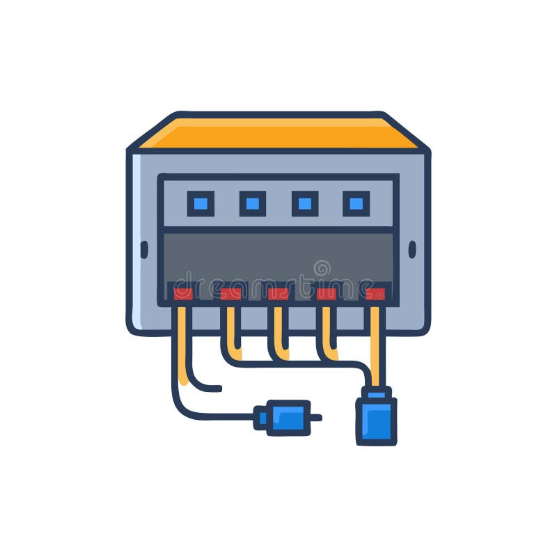 Compact Cable Management Solution for Offices Stock Image ...