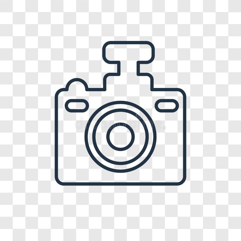 Compact Camera Concept Vector Linear Icon Isolated on Transparent ...