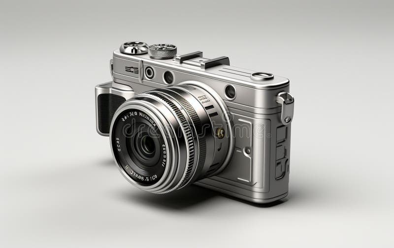 "Compact Camera on a White Background -Generative Ai Stock Image ...