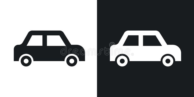 Compact Car Icon Vector Set on White Background Stock Vector ...