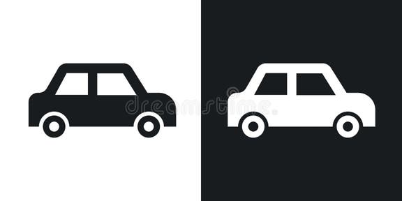 Compact Car Icon Vector Set on White Background Stock Vector ...