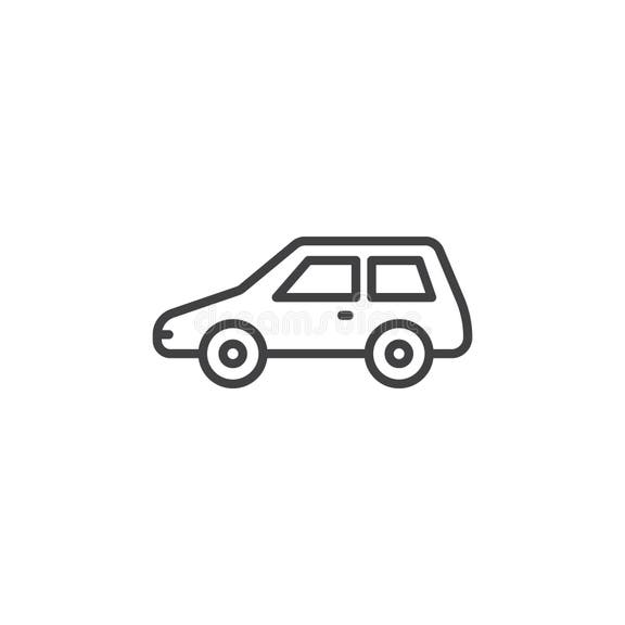 Compact Car Icon Vector Set on White Background Stock Vector ...
