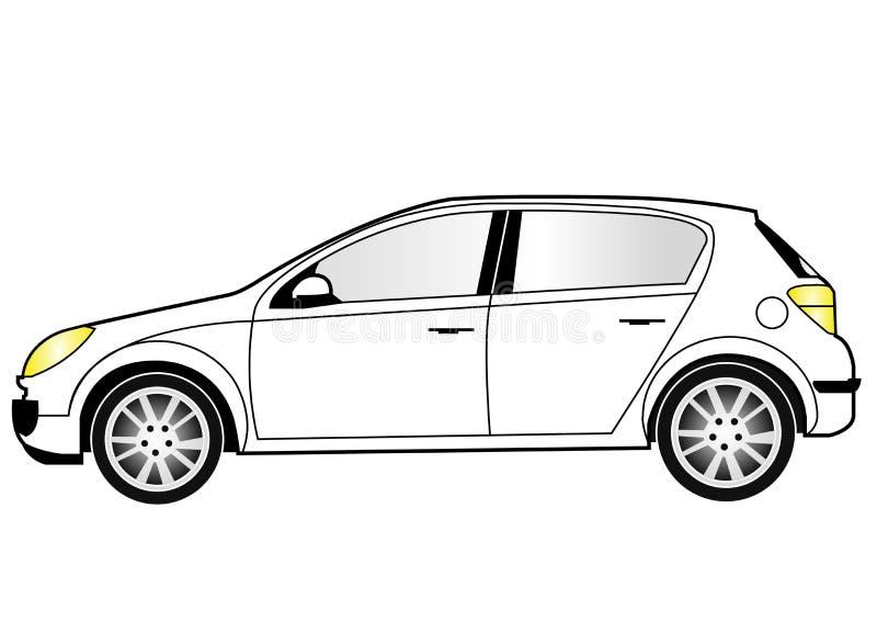 Line art - MPV stock vector. Illustration of back, drawing - 718845