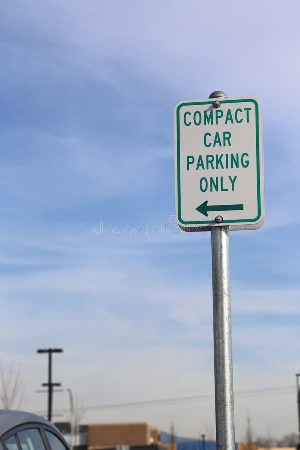 Compact car parking sign stock photo. Image of prohibit - 38552220