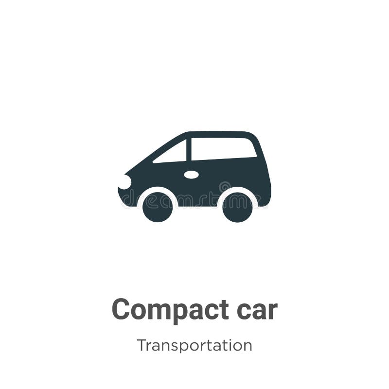 Compact Car Vector Icon on White Background. Flat Vector Compact Car ...