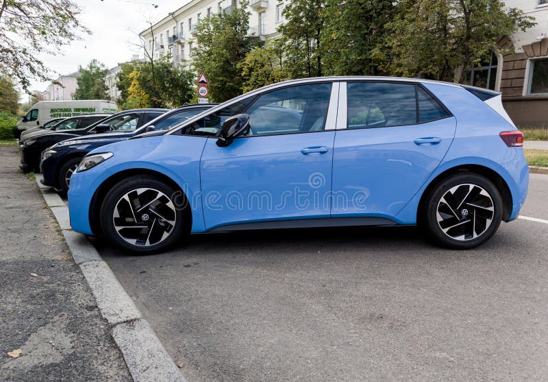 Compact Car Volkswagen ID.3 Editorial Photo - Image of driving, luxury ...