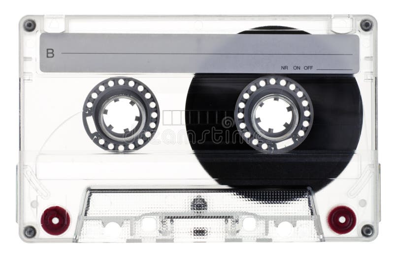 Red cassette tape stock image. Image of 1990s, data, aged - 7658081