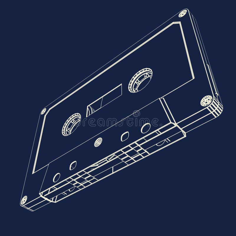 Compact Cassette. stock illustration. Illustration of tape - 68325502