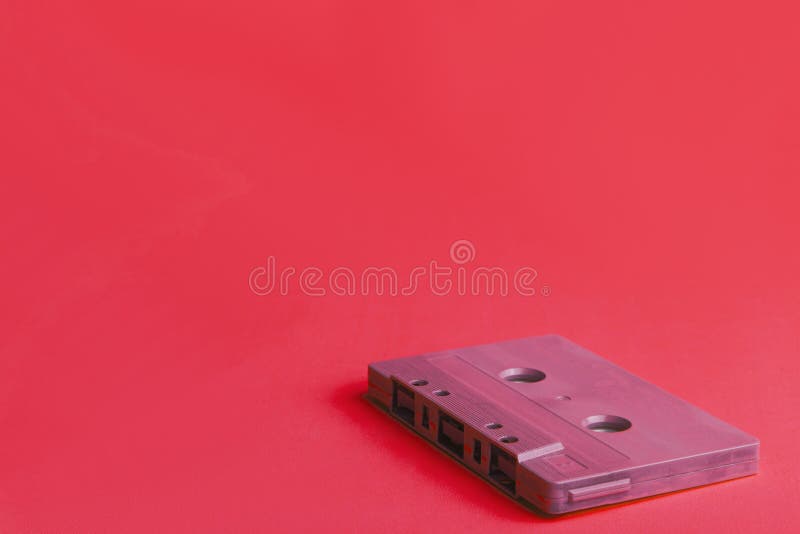 Compact Cassette Red. High Quality Photo Stock Photo - Image of grungy ...