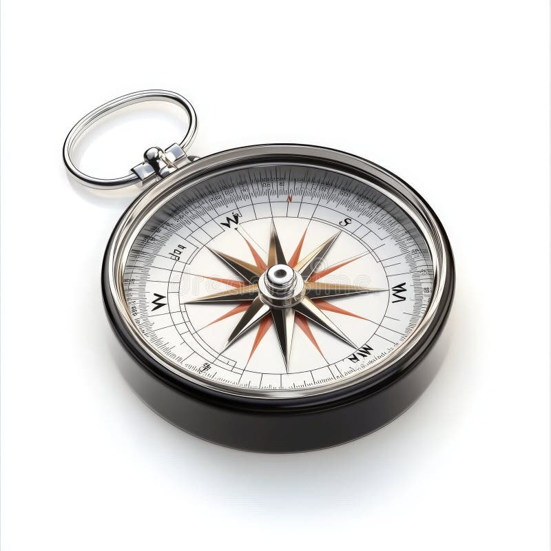 Vintage Compass with Metal Ring, Guiding Navigation Tool Stock ...