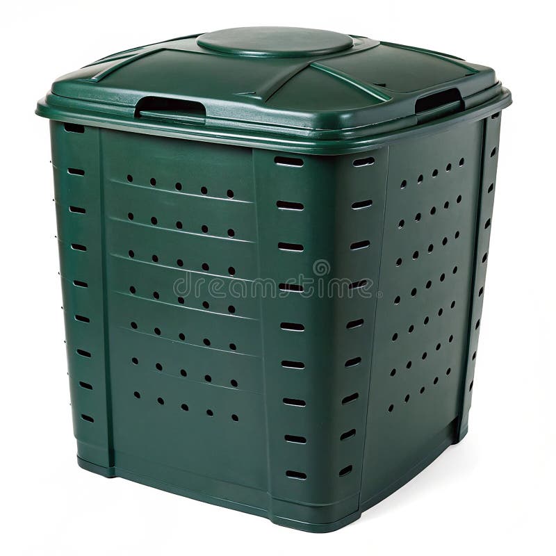 Compost Bin on White Background Stock Illustration - Illustration of ...