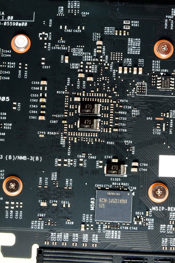 Compact Computer Motherboard Stock Image - Image of connectivity ...