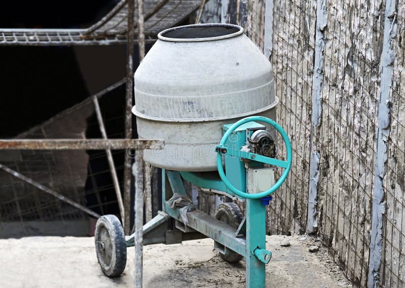 Compact concrete mixer stock photo. Image of gear, systems - 324190526
