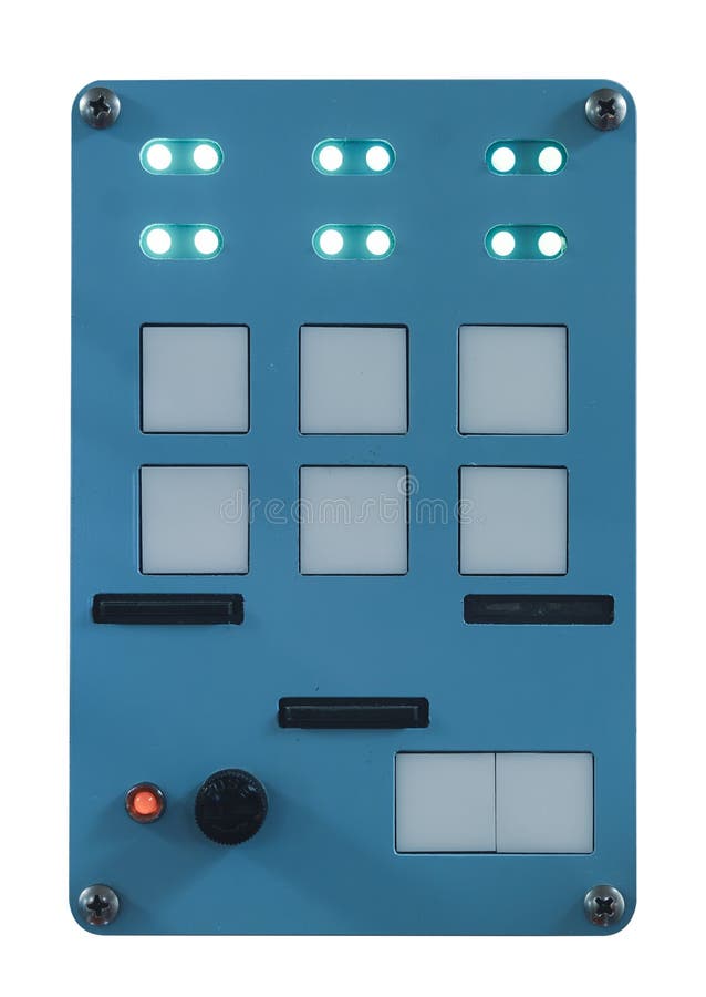 Compact Control Panel with Green Indicator Lights Stock Photo - Image ...