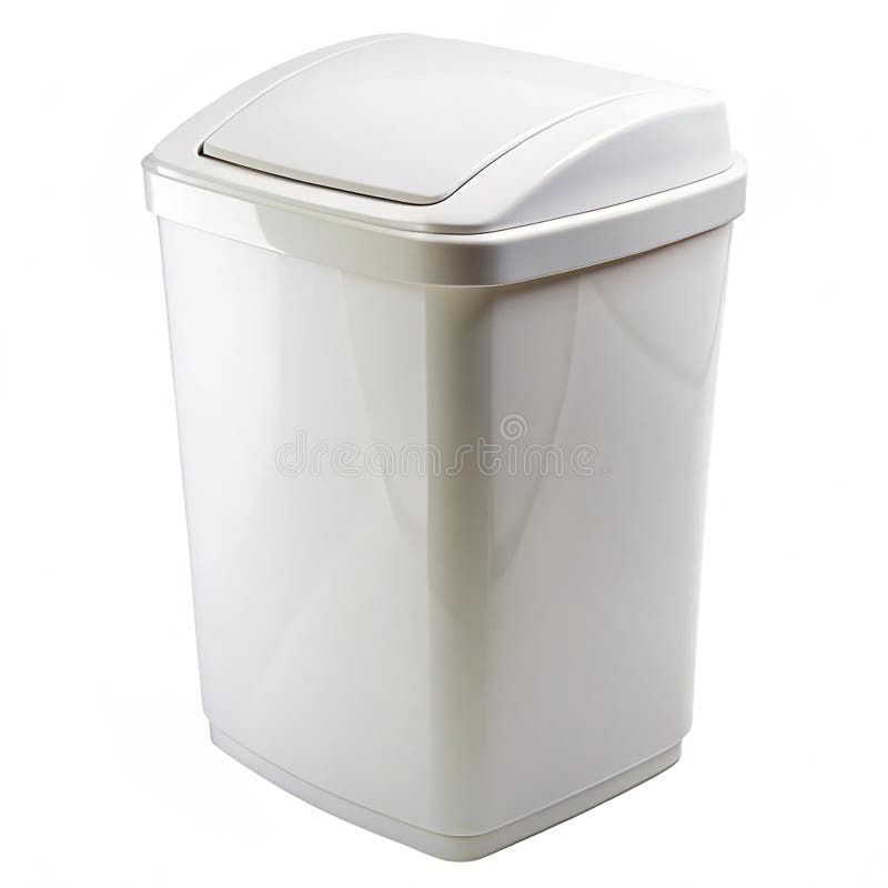 Plastic Corner Trash Bin with Hidden Door Stock Illustration ...