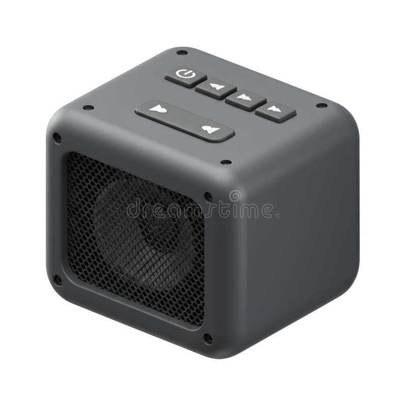 Compact Cube Bluetooth Speaker with Controls, Portable Audio Device ...