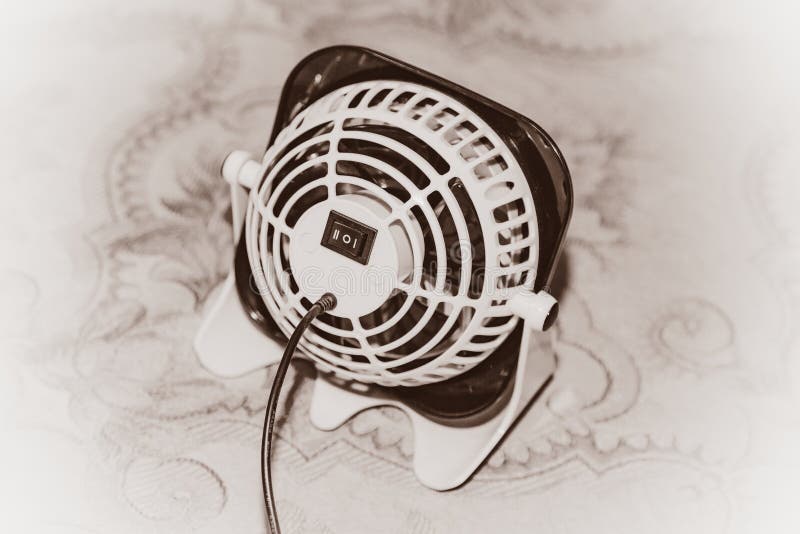 Compact Desktop Fan for Home and Office Stock Image - Image of black ...