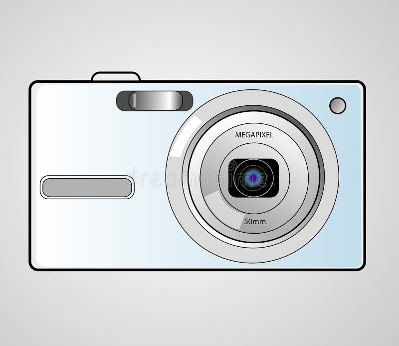 Compact digital camera stock illustration. Illustration of shoot - 90829