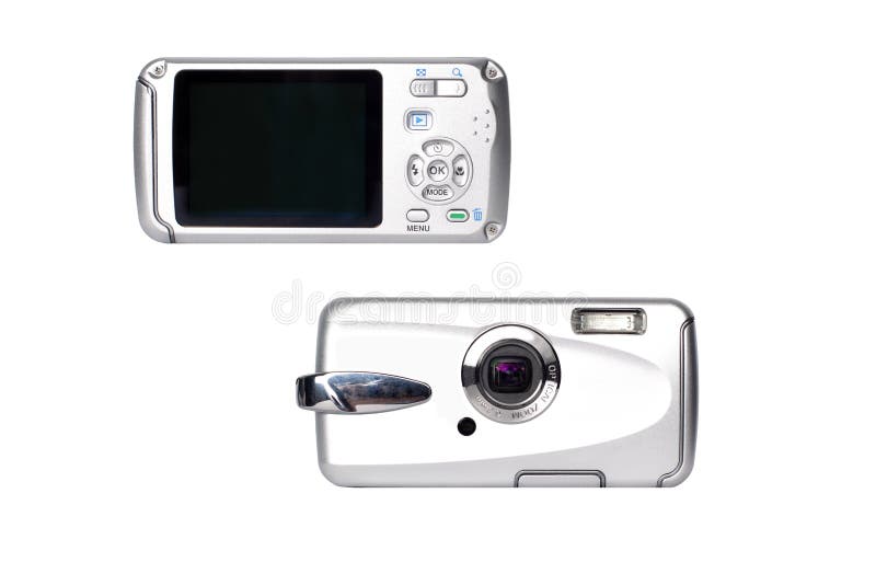 Compact Digital Camera Front and Rear Stock Image - Image of compact ...