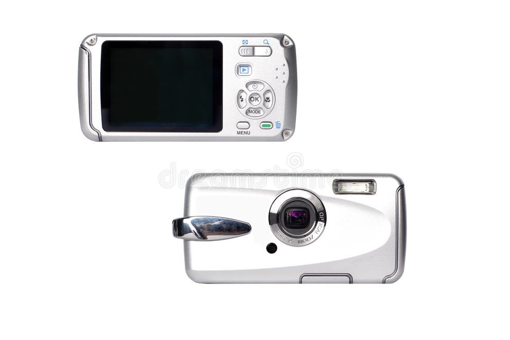 Compact Digital Camera Front and Rear Stock Image - Image of compact ...