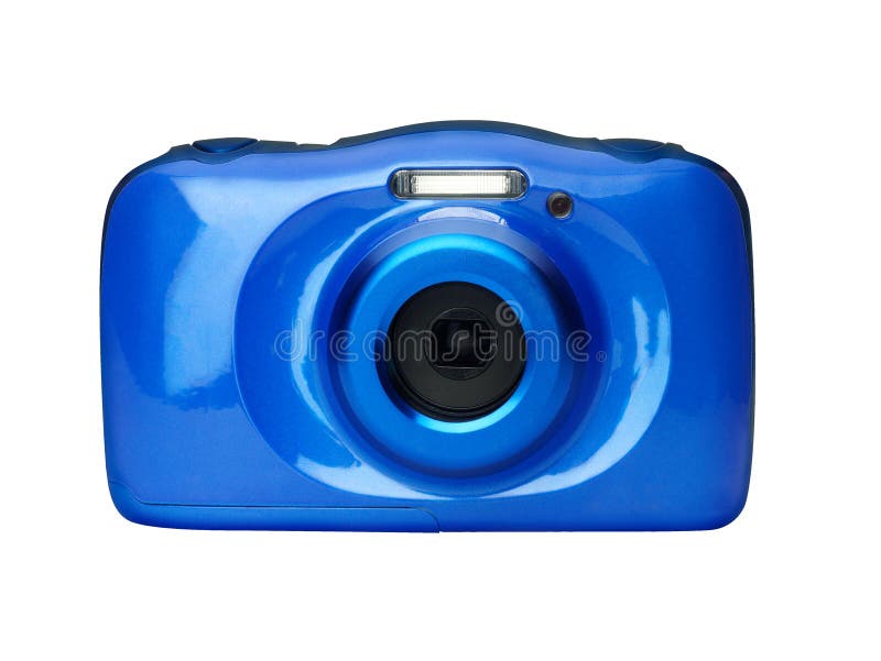 Compact Digital Camera Front View Isolated Stock Photo - Image of shot ...