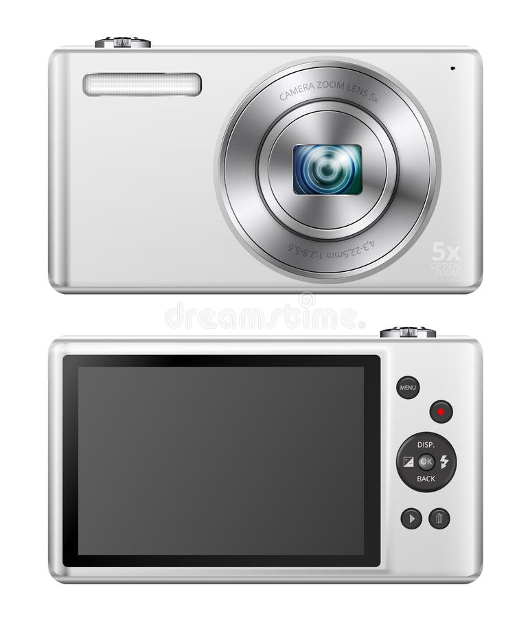 Compact digital camera stock vector. Illustration of optics - 210690173