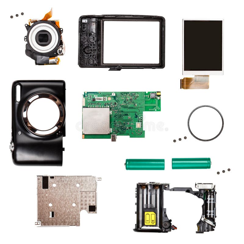 Compact Digital Photo Camera Stock Image - Image of metal, components ...