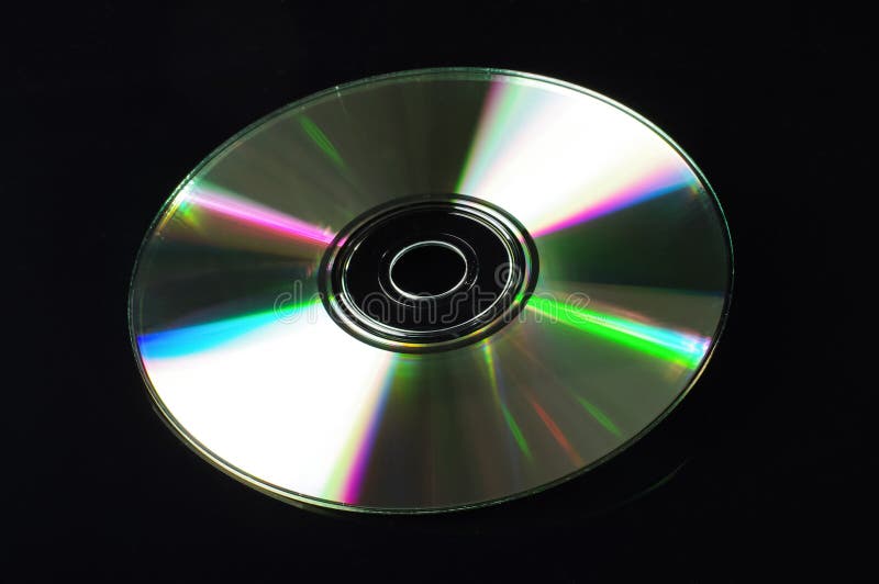 Compact Disc on the Black Background Stock Image - Image of black ...