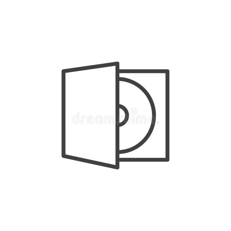 CD DVD Disc in Box Flat Vector Icon Stock Vector - Illustration of ...