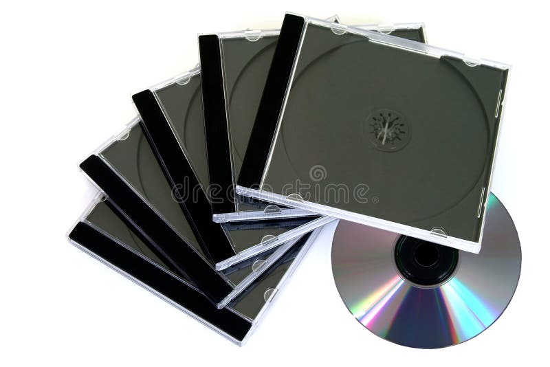 Compact Disc and Cases stock photo. Image of white, empty - 8668268