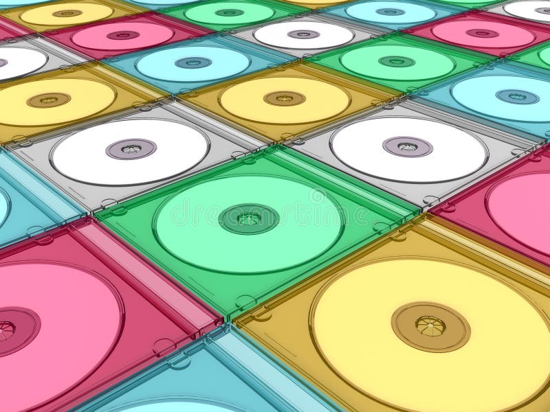 Compact Disc (or CD, DVD, BD) with Slim Box Stock Illustration ...