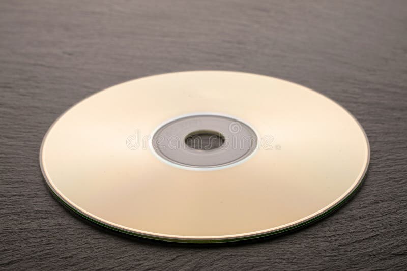CD-R Disc on Slate Stone, Macro. Stock Image - Image of sound, music ...
