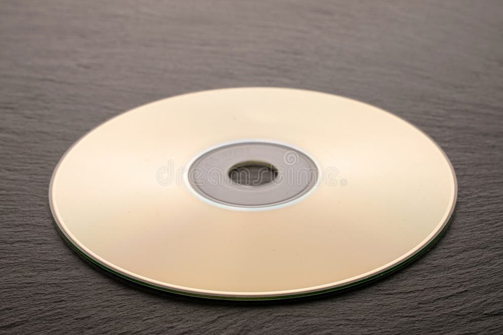 CD-R Disc on Slate Stone, Macro. Stock Image - Image of sound, music ...