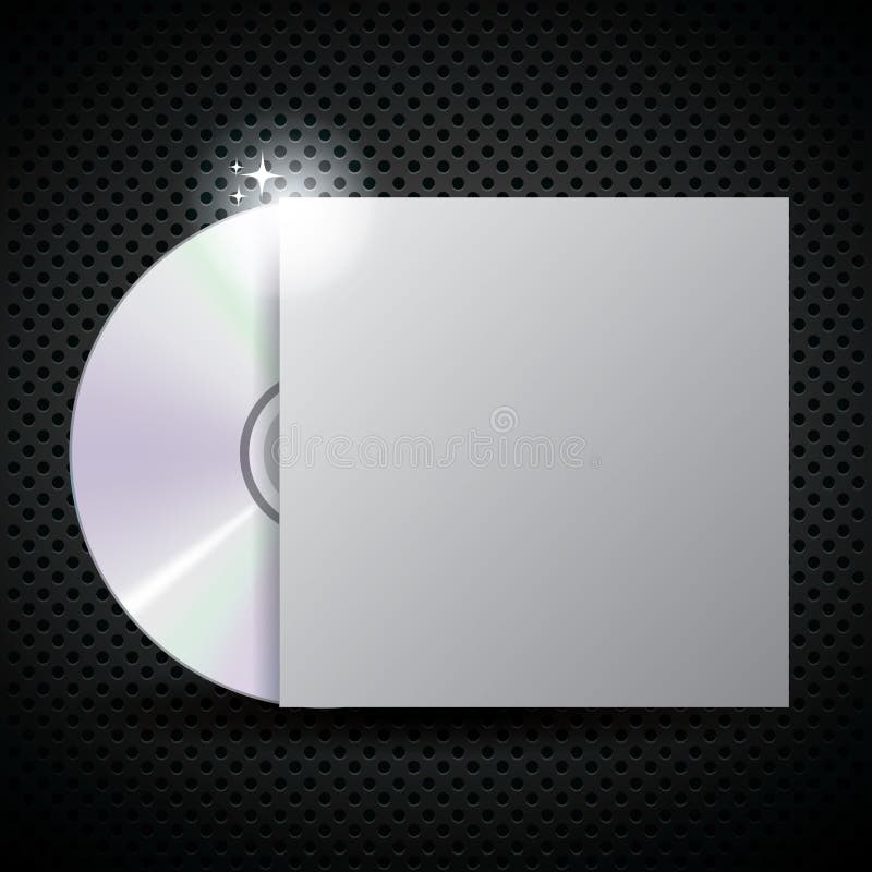 Compact Disc with Cover. Vector Illustration Decorative Design Stock ...
