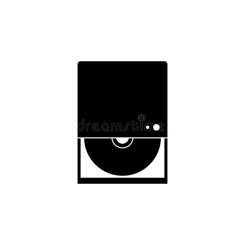 Compact Disc Drive Flat Vector Icon Stock Vector - Illustration of ...