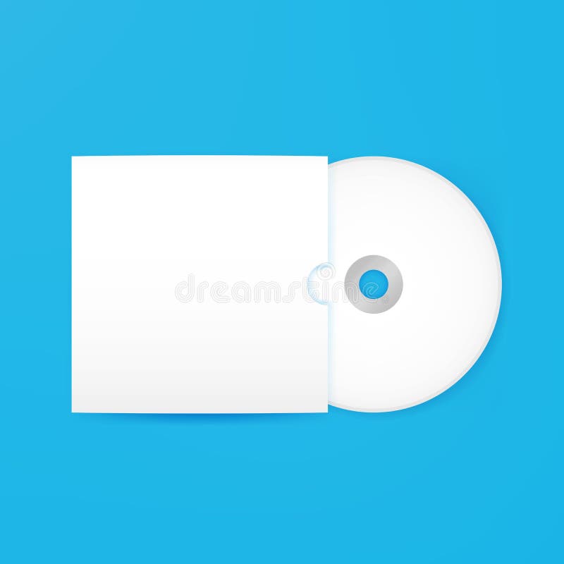 Compact Disk Empty Mockup stock vector. Illustration of information ...