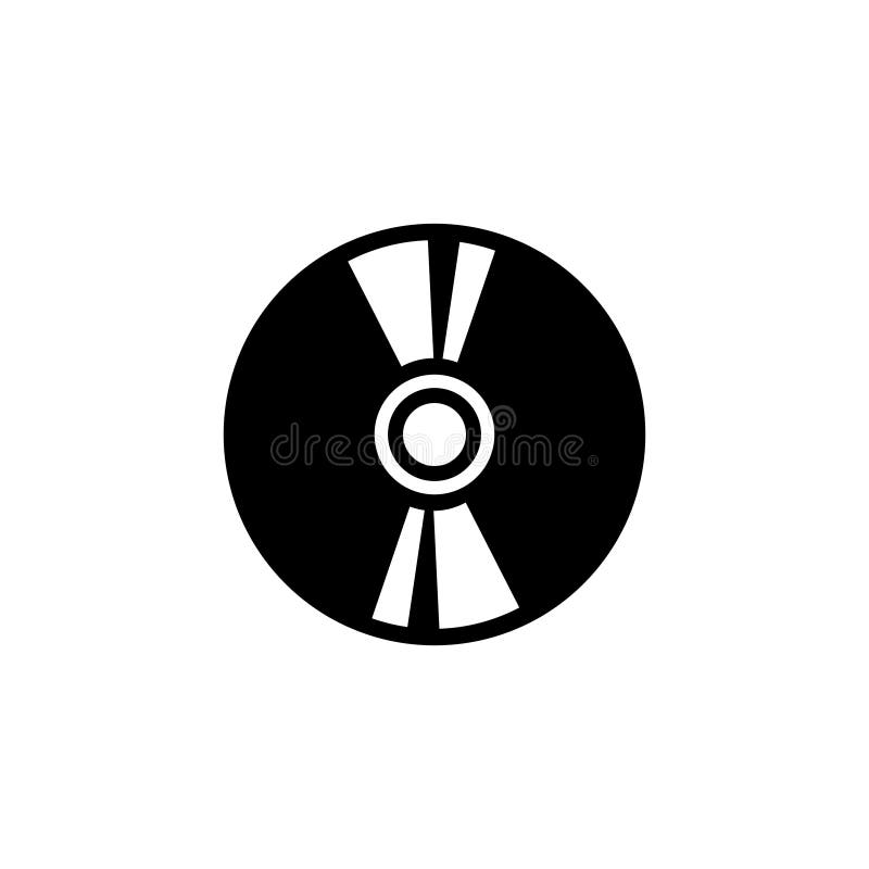 Compact Disc Flat Vector Icon Stock Vector - Illustration of multimedia ...