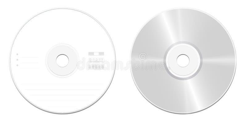 Compact Disc Front Back Do CD Ilustração do Vetor - Ilustração de ...