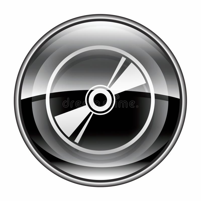 Compact Disc icon black. stock illustration. Illustration of ...