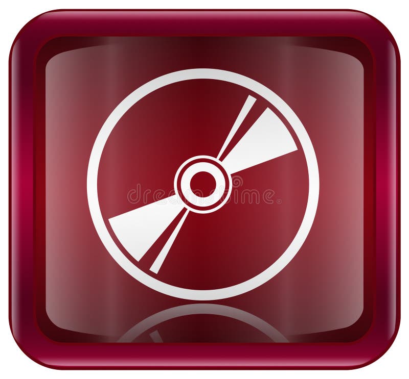 Compact Disc icon red stock vector. Illustration of copy - 8394927