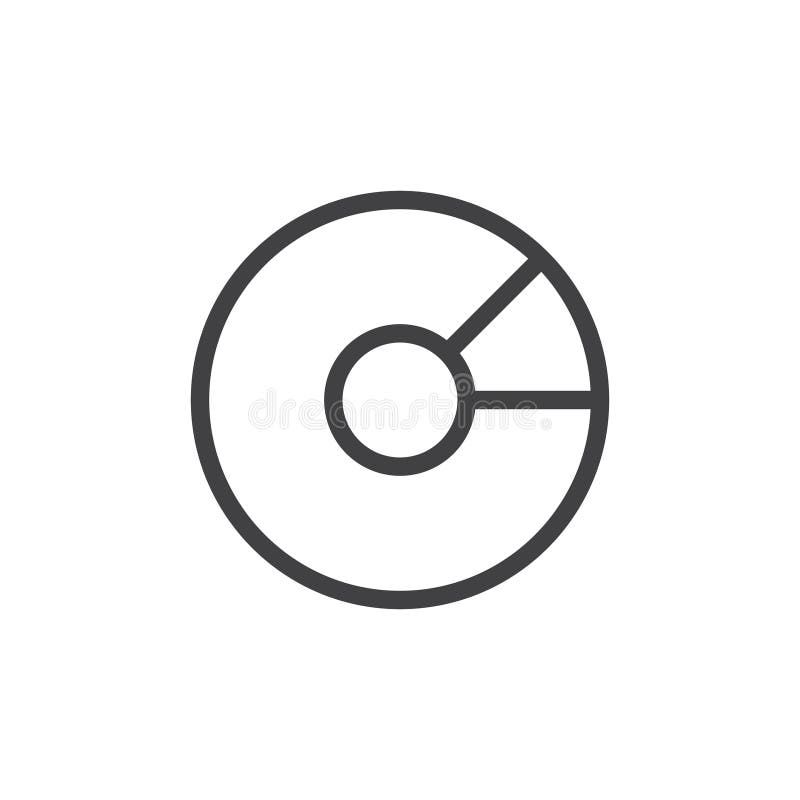 Compact Disc Icon Simple Outline Vector Logo Stock Vector ...