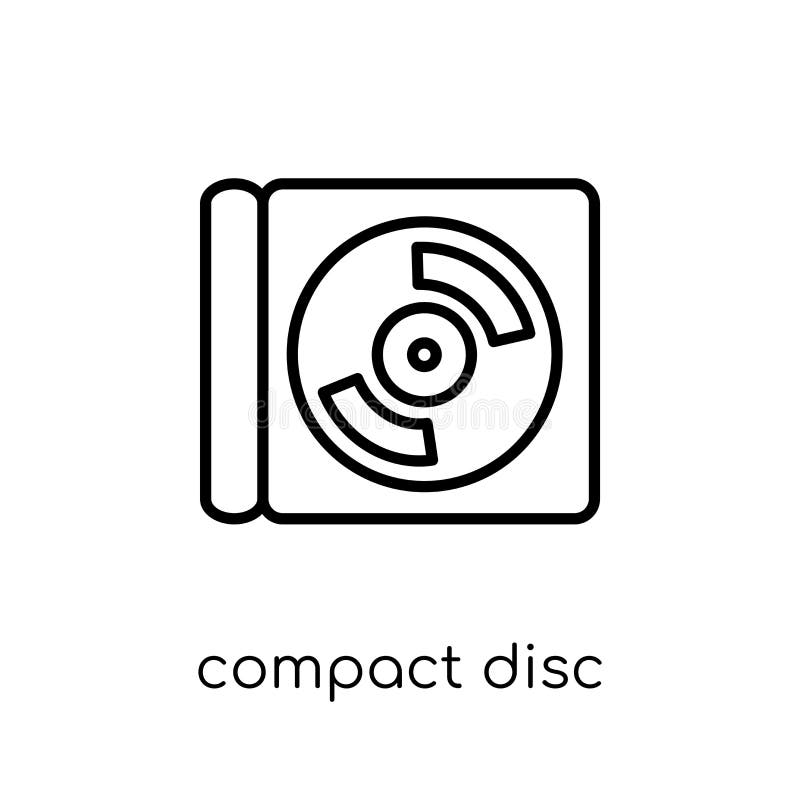 Compact Disc Icon Vector Isolated on White Background, Compact Disc ...