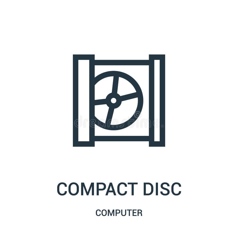Compact Disc Icon Vector from Computer Collection. Thin Line Compact ...