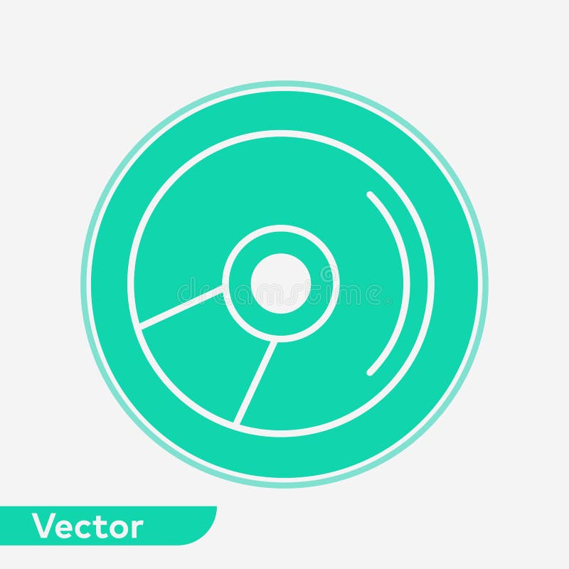 Compact Disc Flat Vector Icon Sign Symbol Stock Vector - Illustration ...