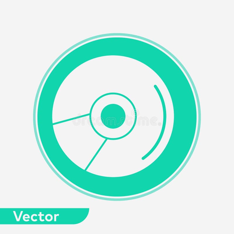 Compact Disc Vector Icon Sign Symbol Stock Vector - Illustration of ...