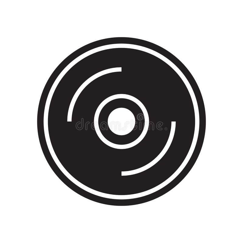 Compact Disc with Glare Icon Vector Isolated on White Background Stock ...