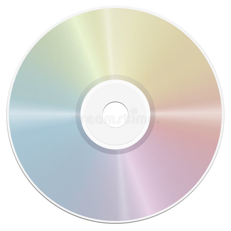 Compact Disc Illustration Rainbow Gradient Reflection Stock Vector ...